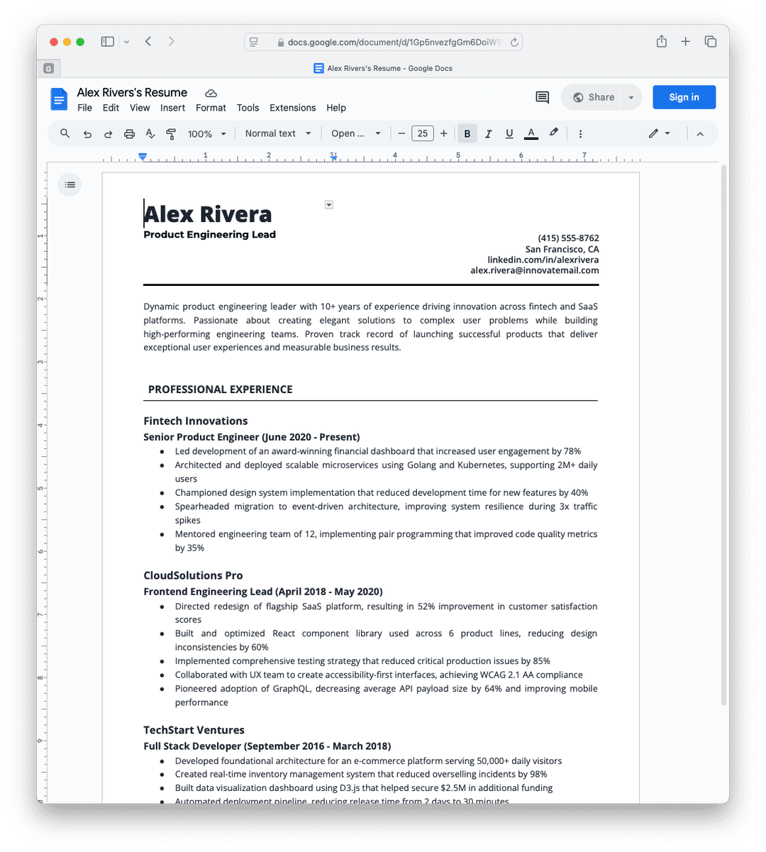 CVPilot | AI Resume Builder That Formats to Google Docs